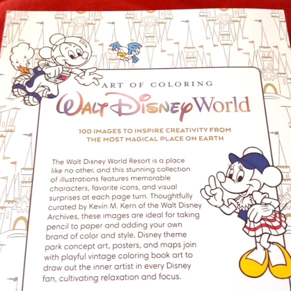 Disney | Other | Disney Art Of Coloring Walt Disney World Coloring Book ...